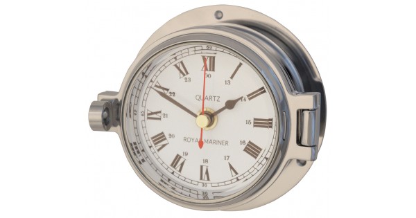 Polished Chrome Latch Clock