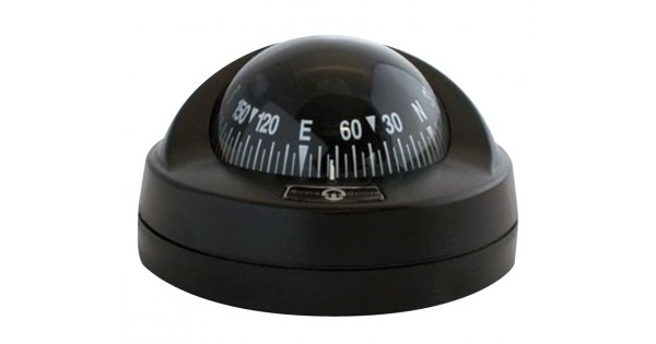 Riviera Aries Compass (BAR) - Surface Mount - Black Base With Black Card